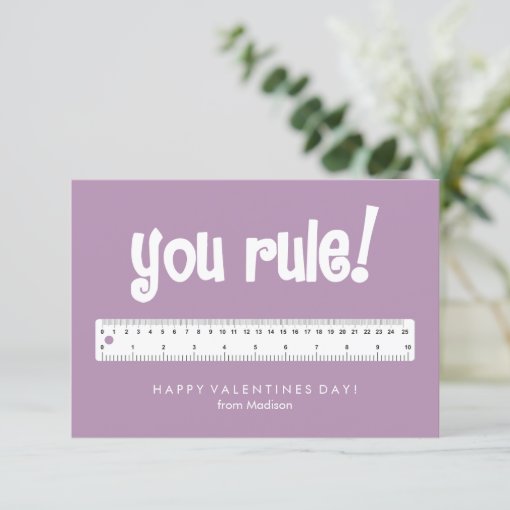 You Rule! Kids Classroom Valentines Invitation | Zazzle