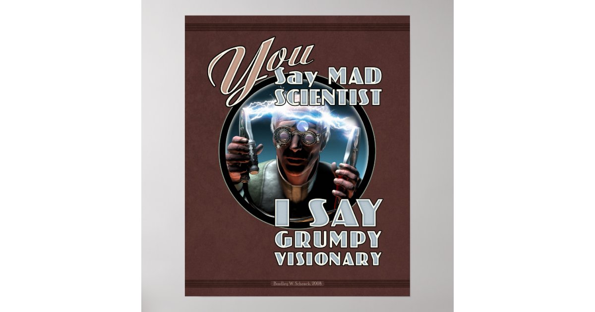 YOU Say Mad Scientist... poster (16x20") | Zazzle