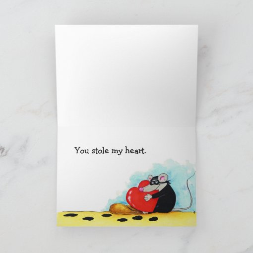 YOU STOLE MY HEART greeting card by Nicole Janes | Zazzle