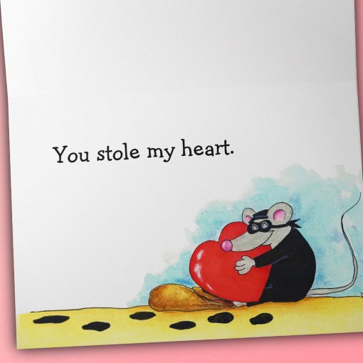 YOU STOLE MY HEART greeting card by Nicole Janes | Zazzle