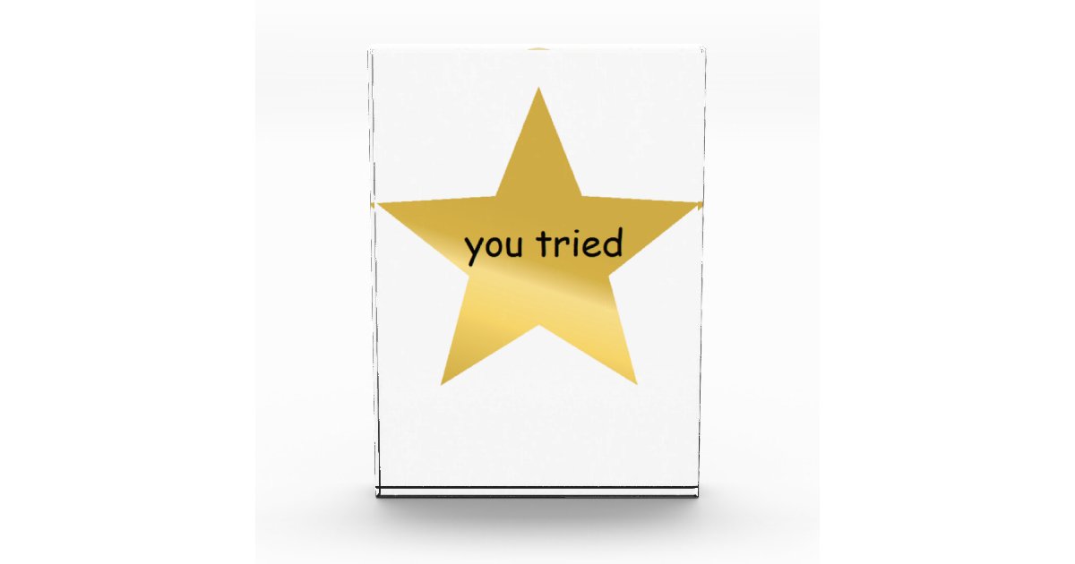 You Tried Award Zazzle
