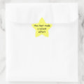 "You tried" star Star Sticker | Zazzle