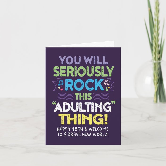 You Will Seriously Rock This Adulting Thing! Card | Zazzle.com