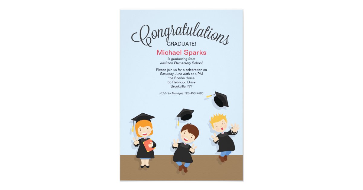 Young Boy Graduate Graduation Invitation | Zazzle.com