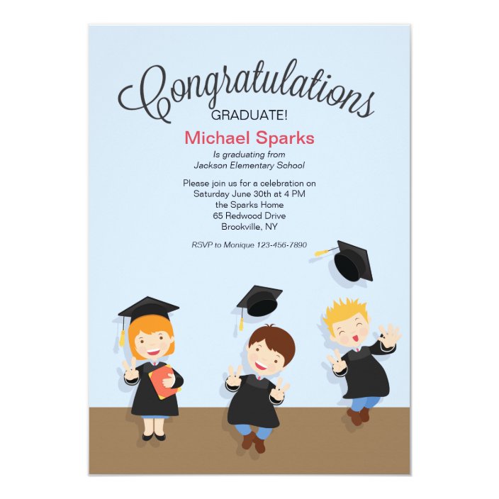 Young Boy Graduate Graduation Invitation | Zazzle.com