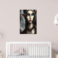 Young elf female blue eye | AI Art Poster | Zazzle