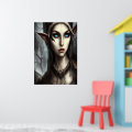 Young elf female blue eye | AI Art Poster | Zazzle