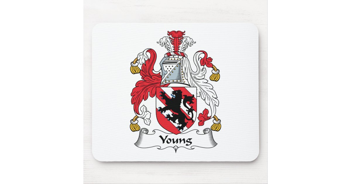 Young Family Crest Mouse Pad | Zazzle