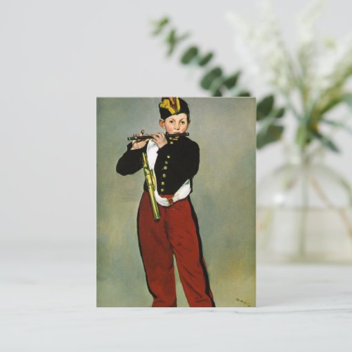 Young Flautist Fifer Manet Impressionist Painting Postcard | Zazzle