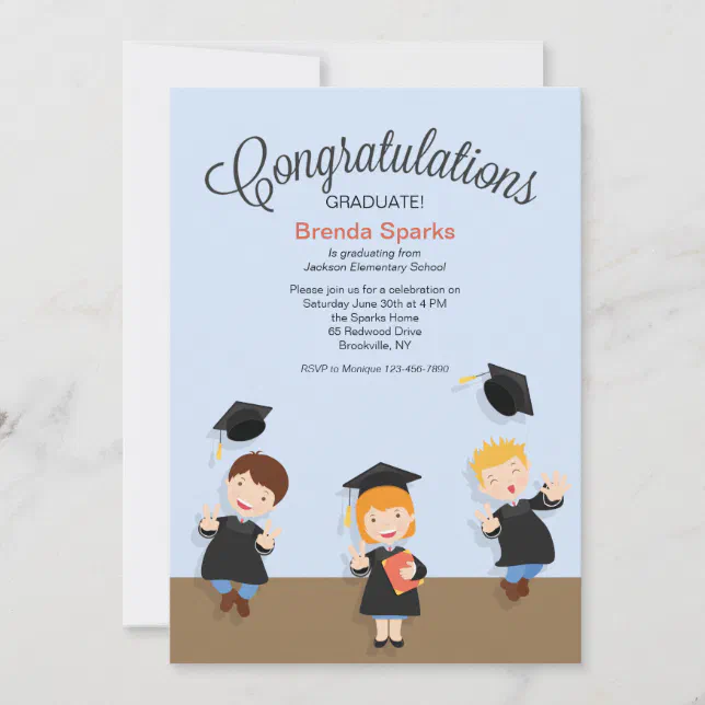 Young Girl Graduate Graduation Invitation | Zazzle
