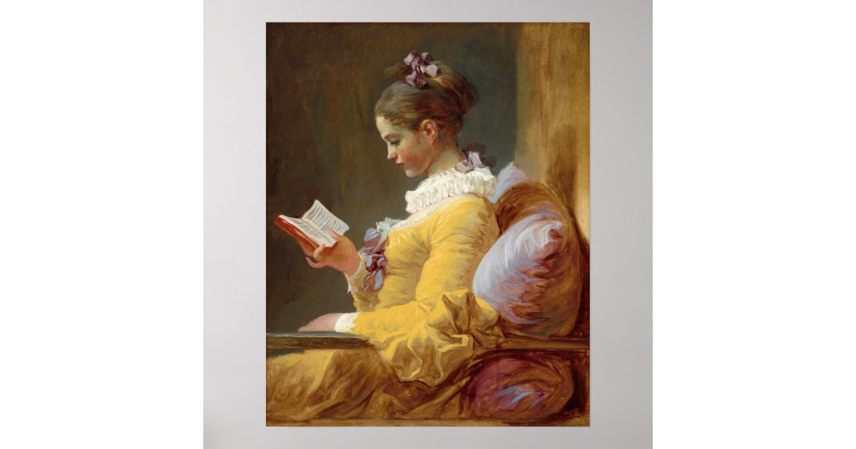 Young Girl Reading Poster | Zazzle