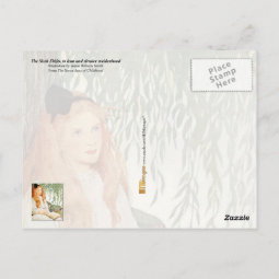 Young Girl Reading under the Willow tree Postcard | Zazzle