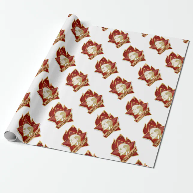 Young Pioneers Lenin Ленин Communist Soviet Union Wrapping Paper | Zazzle