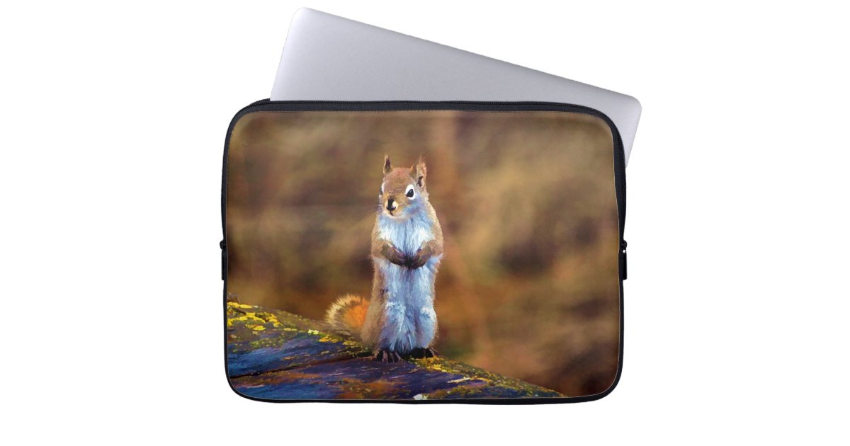 Young Squirrel Standing Tall Laptop Sleeve | Zazzle