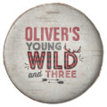 Young Wild And Three Cookies Rustic Party Cookies | Zazzle