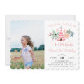 Young Wild & Three Kids Third Birthday Party Photo Invitation | Zazzle