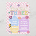 Young Wild Three Preppy Patch 3rd Birthday Party Invitation | Zazzle