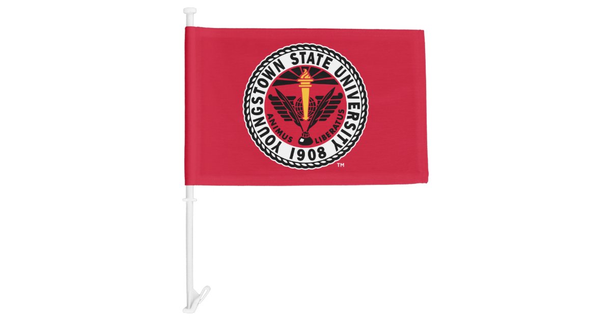 Youngstown State University Insignia Car Flag | Zazzle
