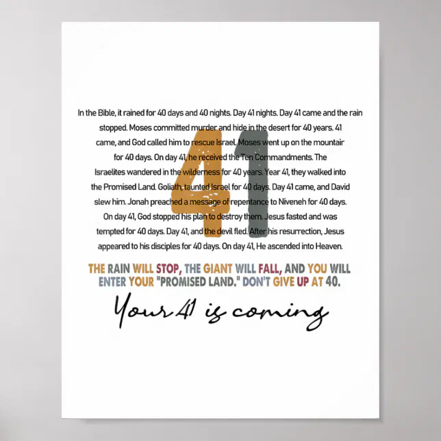 Your 41 Is Coming God Faith Christian Poster | Zazzle