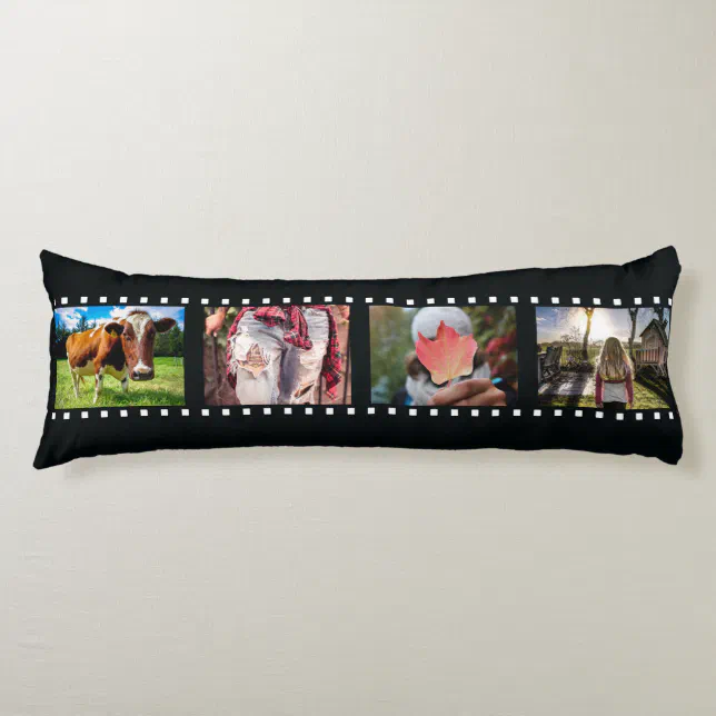 YOUR 8 PHOTOS custom template body pillow | Zazzle