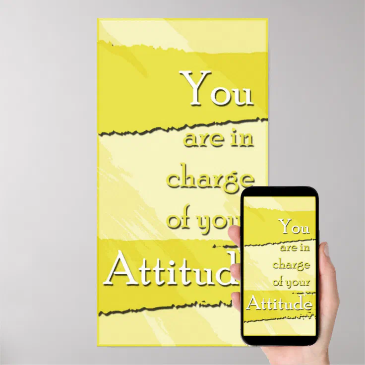 Your Attitude Motivational Poster | Zazzle
