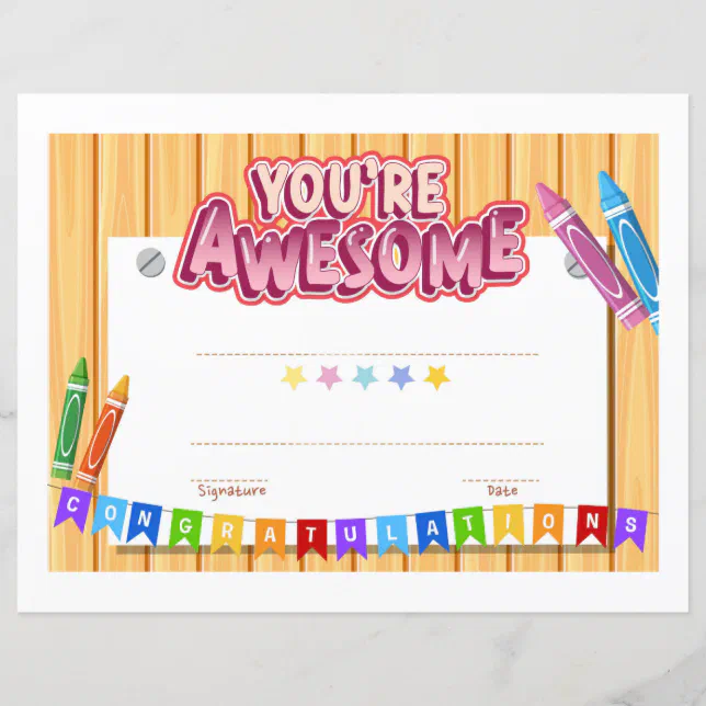 Your Awesome Certificate | Zazzle
