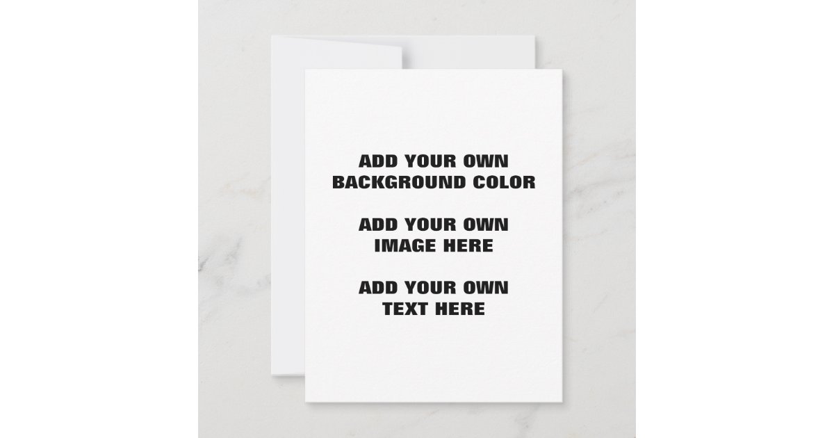 Your background color, your image, your own text RSVP card | Zazzle