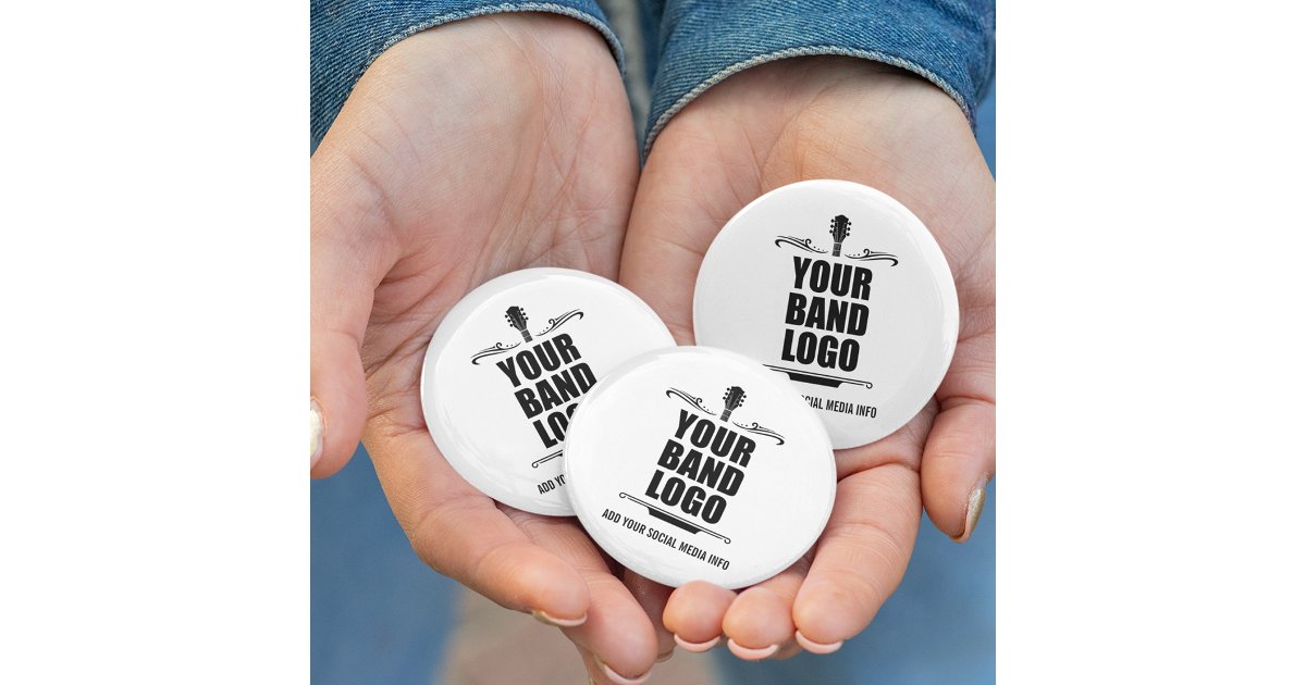 Your Band Logo Button | Zazzle