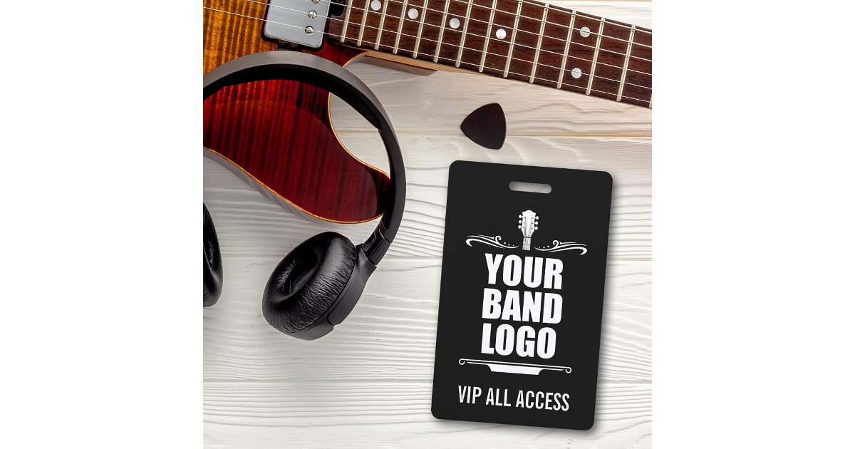 Your Band Logo VIP Badge | Zazzle