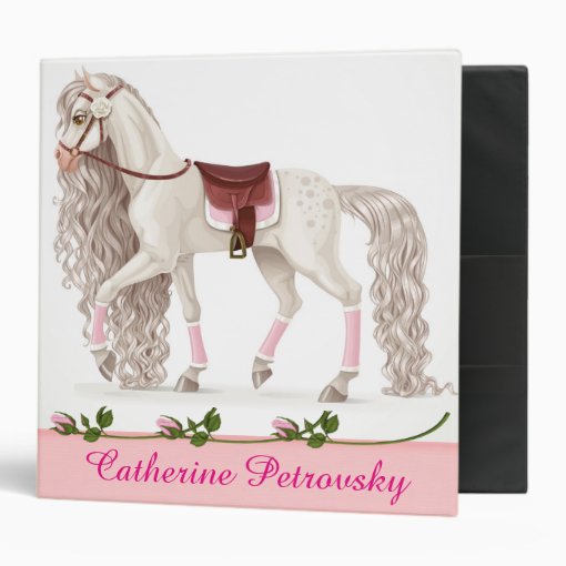 Your Beautiful White Horse Princess Binder | Zazzle