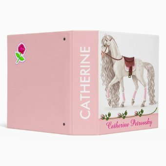 Your Beautiful White Horse Princess Binder | Zazzle