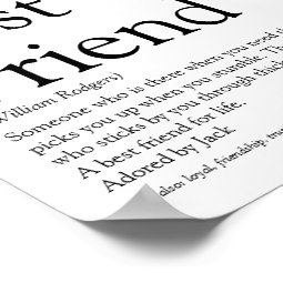Your Best Friend Definition Typographic Modern Fun Poster | Zazzle