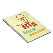Your big idea journal modern light bulb ecru | Zazzle
