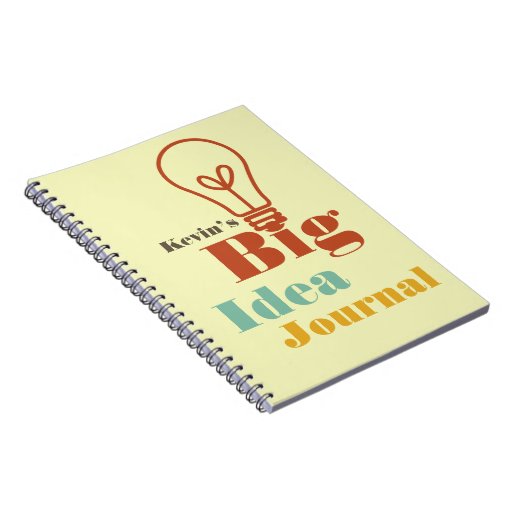 Your big idea journal modern light bulb ecru | Zazzle