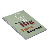 Your big idea journal modern light bulb gray | Zazzle