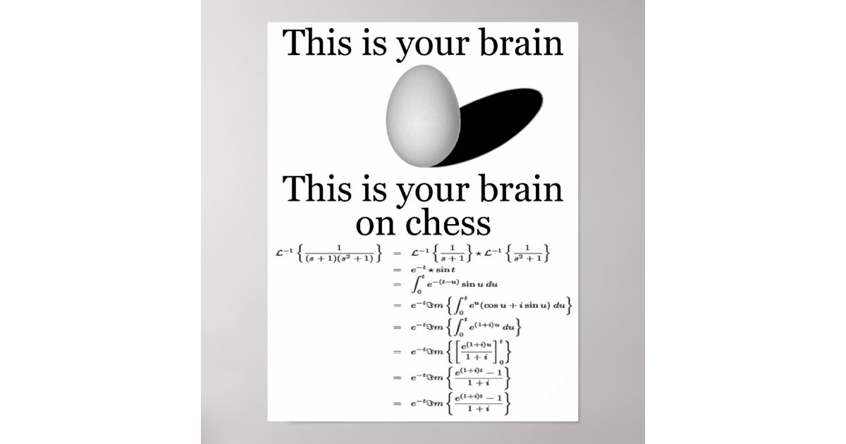 Your Brain on Chess Poster | Zazzle
