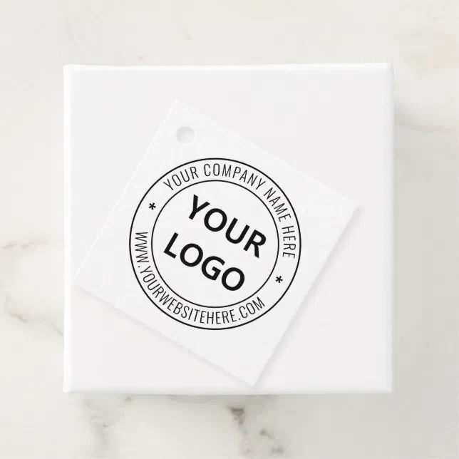 Your Branded Business Favor or Gift Tags Template | Zazzle
