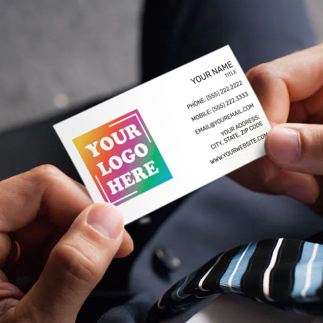 Your Business Company Logo Business Card | Zazzle