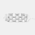 Your Business Company Logo Pattern on White Adult Cloth Face Mask | Zazzle
