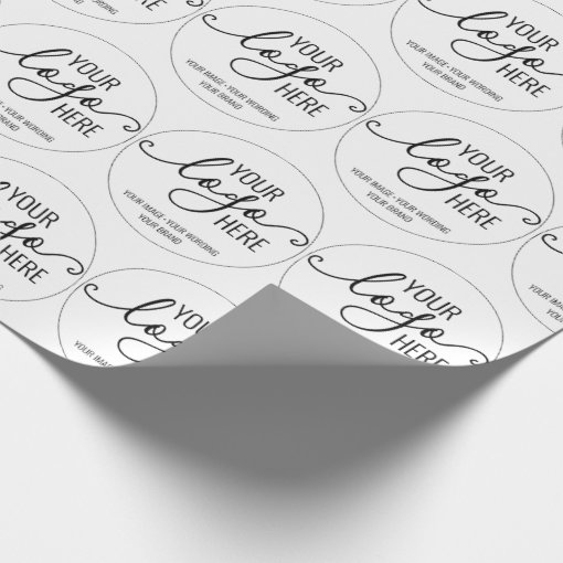 Your Business Company Logo Promotional Branding Wrapping Paper | Zazzle