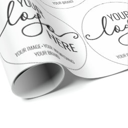 Your Business Company Logo Promotional Branding Wrapping Paper | Zazzle