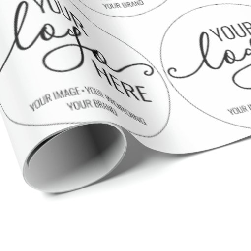 Your Business Company Logo Promotional Branding Wrapping Paper | Zazzle