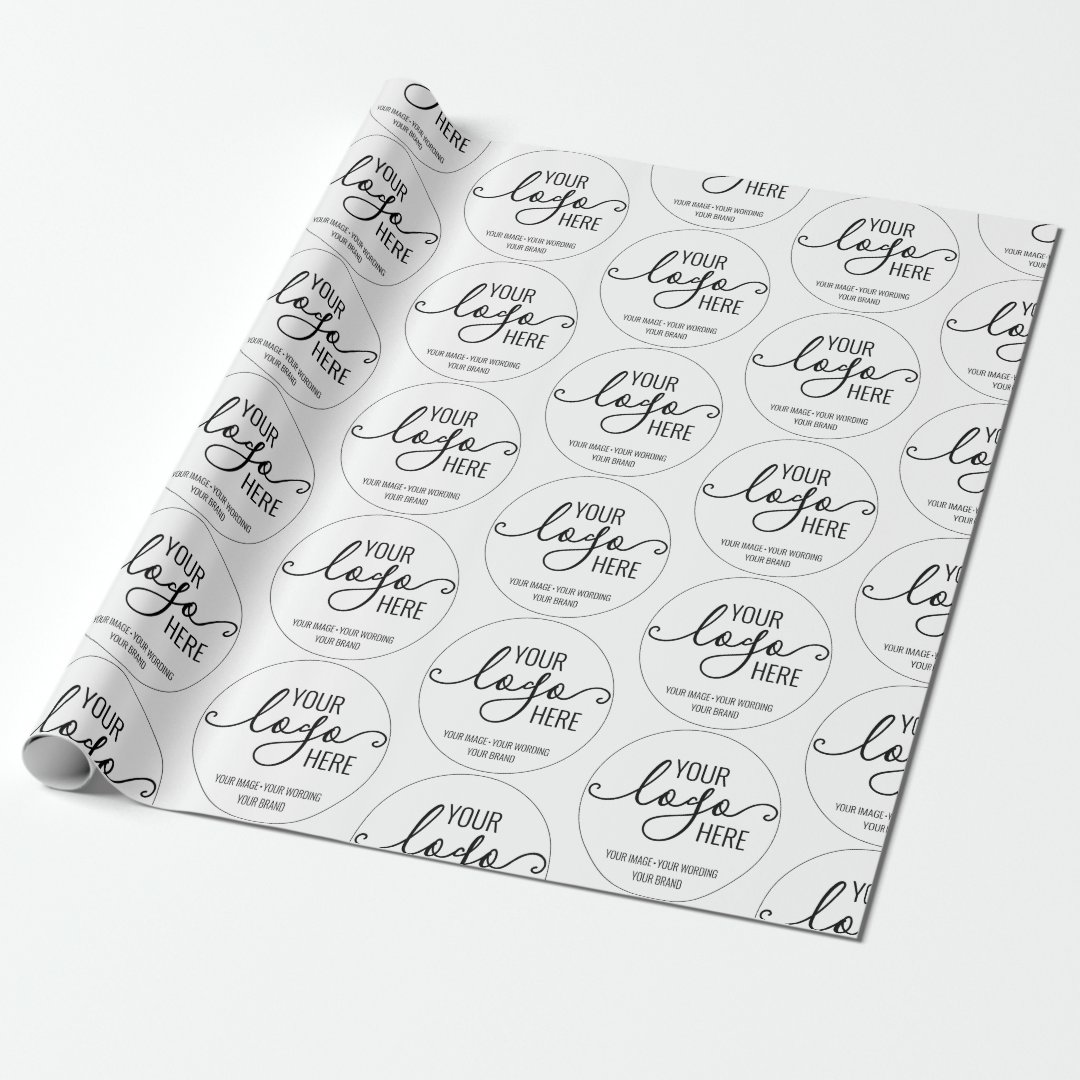 Your Business Company Logo Promotional Marketing Wrapping Paper | Zazzle