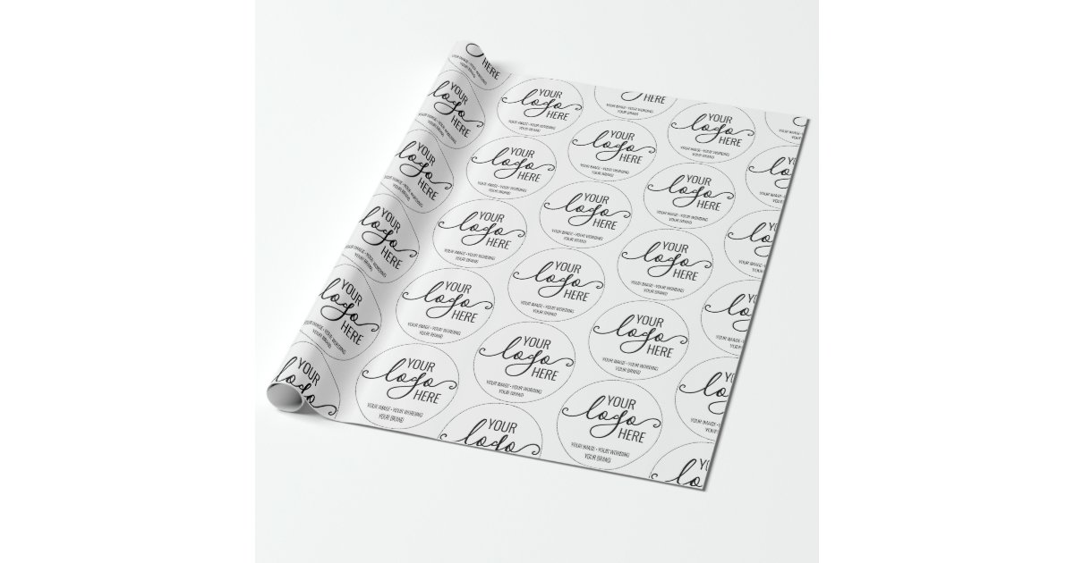 Your Business Company Logo Promotional Marketing Wrapping Paper | Zazzle