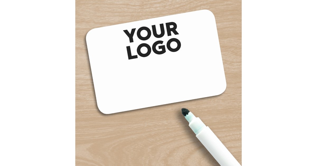 Your Business Company Logo Reusable Dry Erase Name Tag | Zazzle