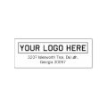 Your Business Logo and Address, Custom Rubber Stamp | Zazzle