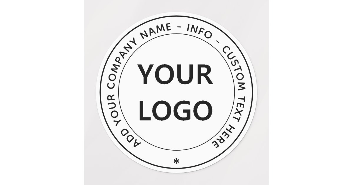 Your Business Logo and Custom Text Round Labels | Zazzle