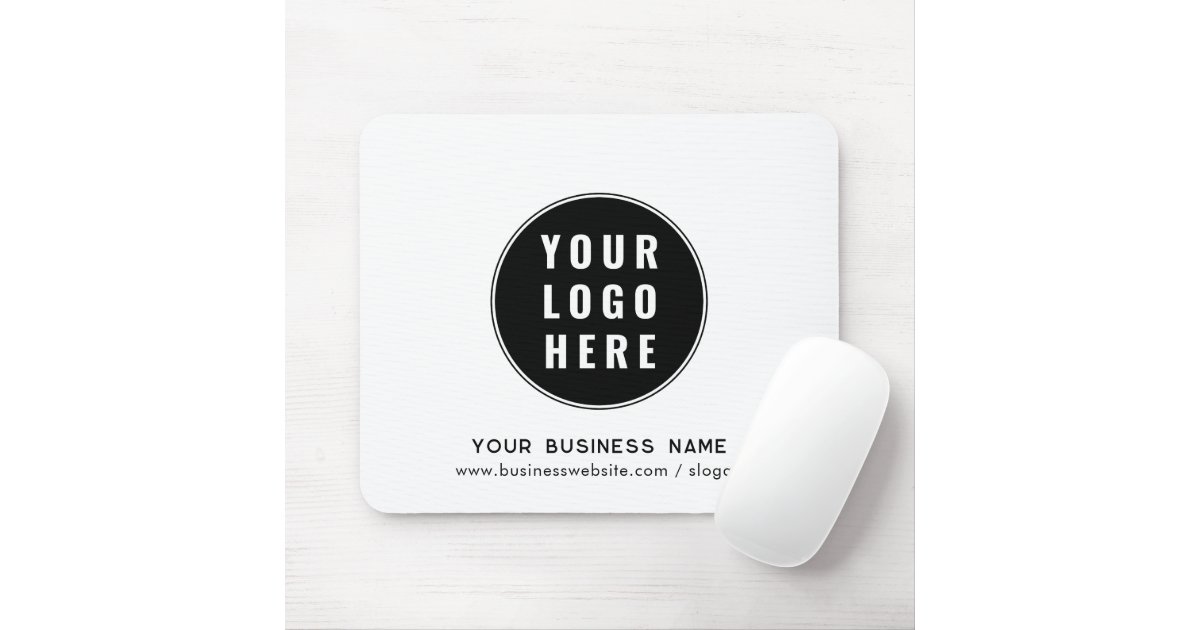 Your Business Logo and Website Custom Marketing Mouse Pad | Zazzle
