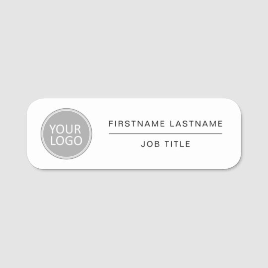 Your Business Logo Business Company Employee Staff Name Tag | Zazzle.com