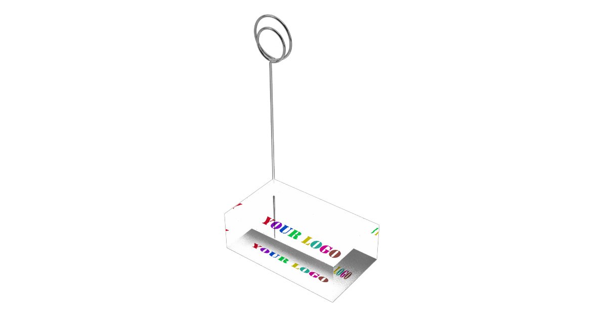 Your Business Logo Company Place Card Holder | Zazzle